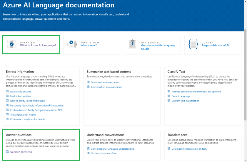 利用 Azure 來做問答機器 (2) – 了解 “語言服務" – 薪柴之間